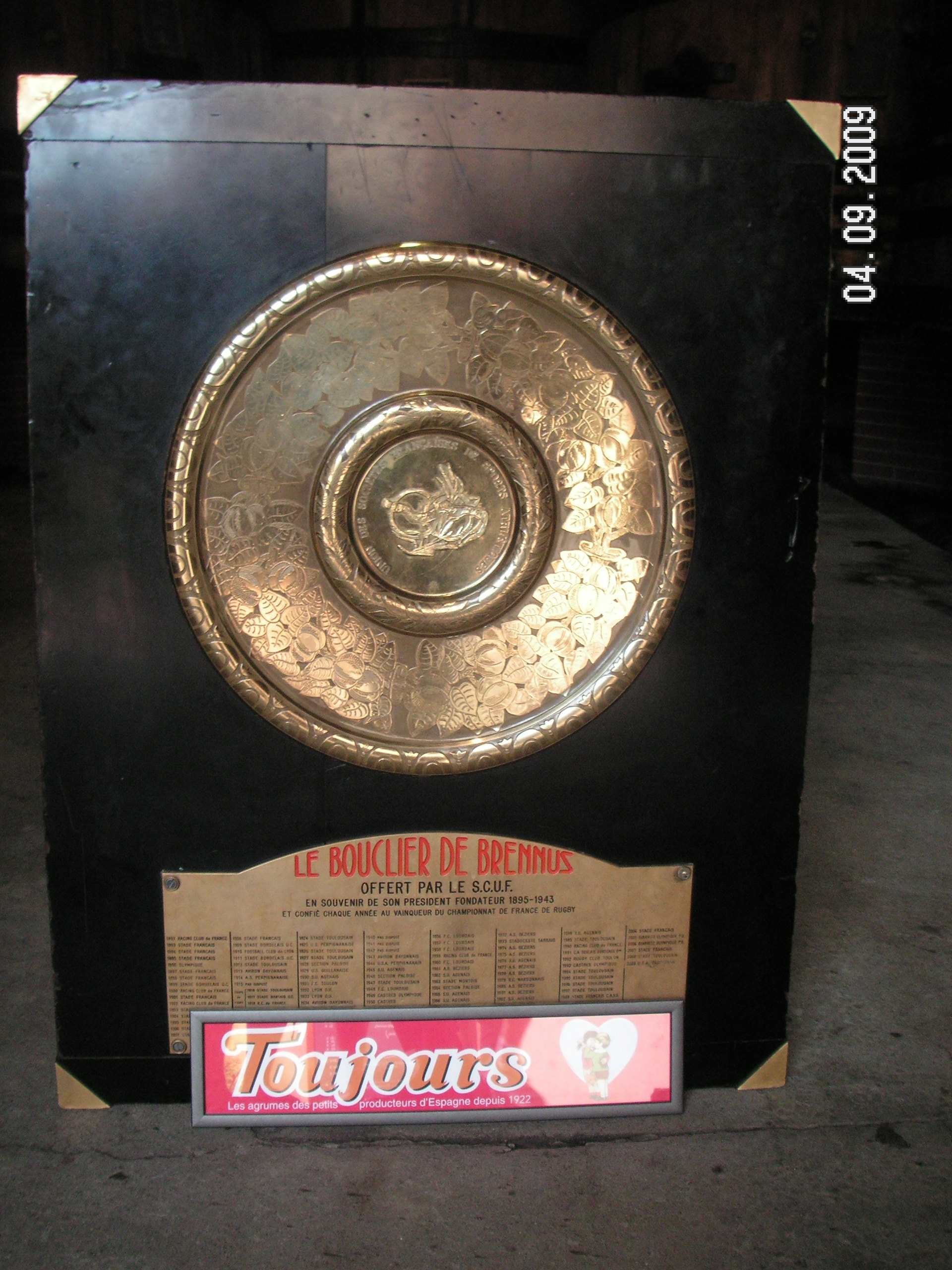 Bouclier de Brennus avec les agrumes Toujours ! – Oranges et ...